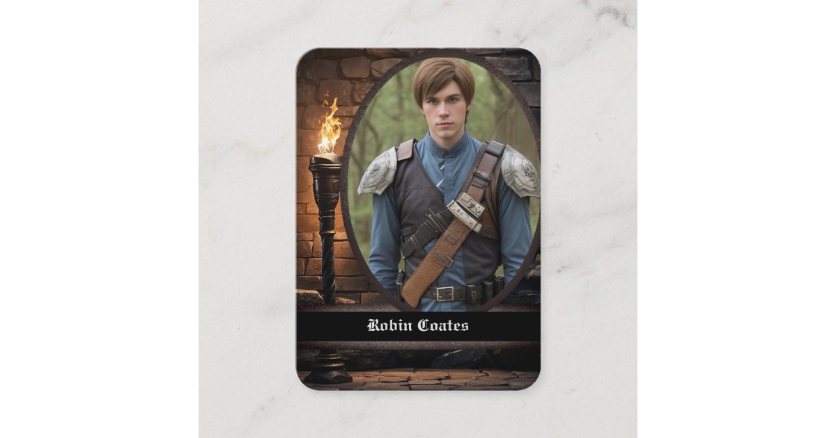Medieval Coscard Cosplay Trading Cards | QR Code | Zazzle