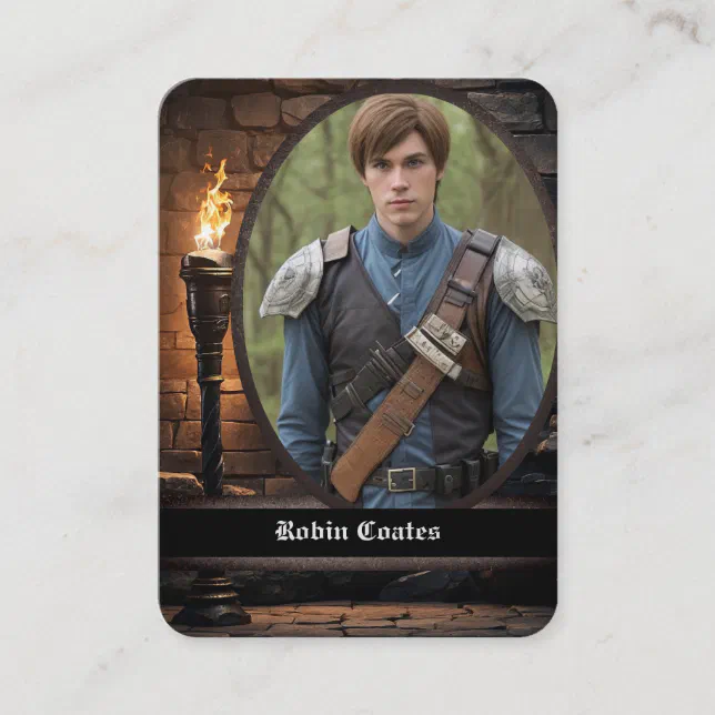 Medieval Coscard Cosplay Trading Cards | QR Code | Zazzle