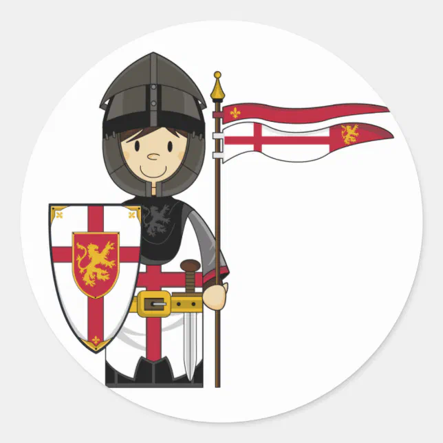 Medieval Crusader Knight Sticker | Zazzle