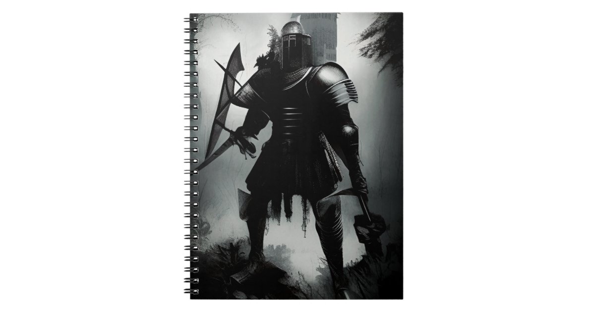 Medieval Dark Knight Notebook | Zazzle
