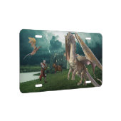 Medieval Dragon and Knight License Plate | Zazzle