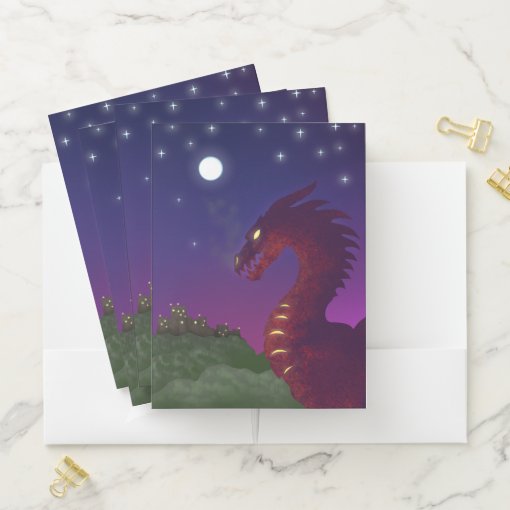 Medieval Dragon Pocket Folder | Zazzle