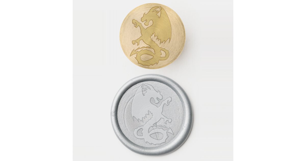 medieval dragon wax seal stamp | Zazzle