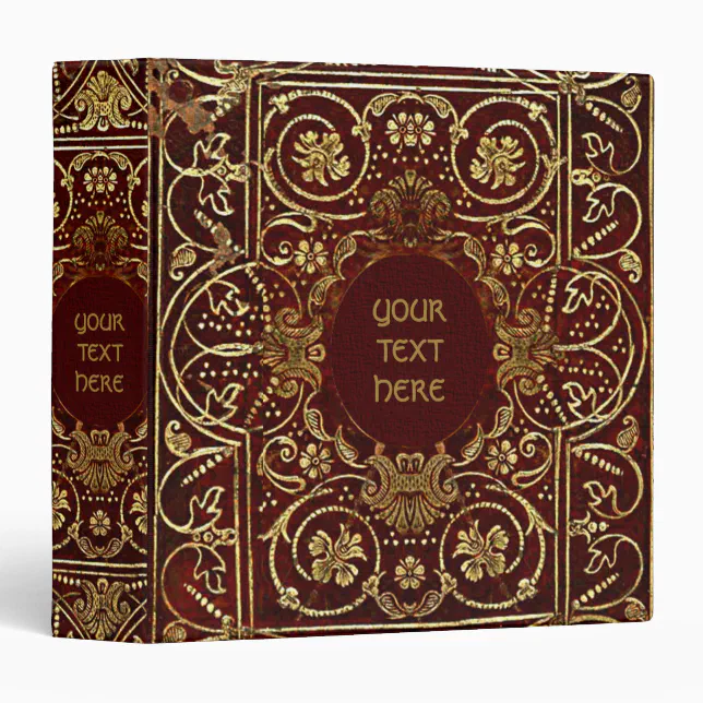 Medieval Gilded Book Cover Binder | Zazzle