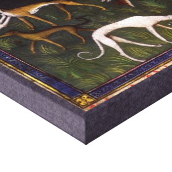 Medieval Greyhounds in the Forest Canvas Print | Zazzle