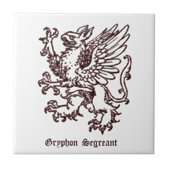 Medieval Heraldry Gryphon segreant Ceramic Tile | Zazzle.com