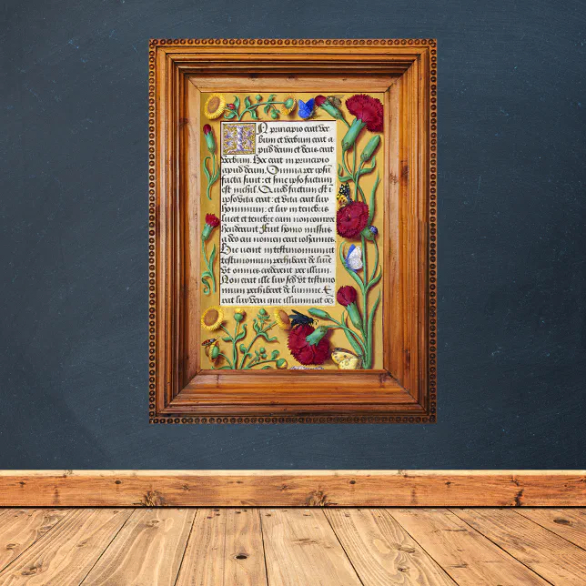 Medieval Illuminated Manuscript Gospel St John Poster | Zazzle
