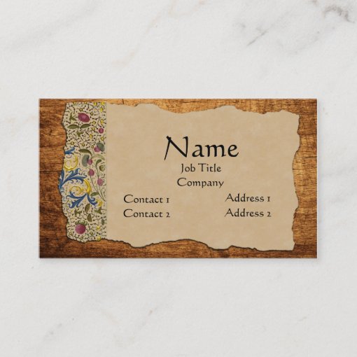 Medieval Illumination Business Card | Zazzle