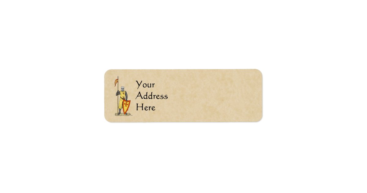 Medieval Knight Early 13th Century Label | Zazzle