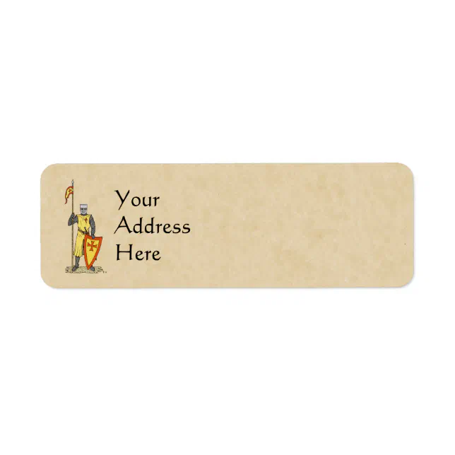 Medieval Knight Early 13th Century Label | Zazzle