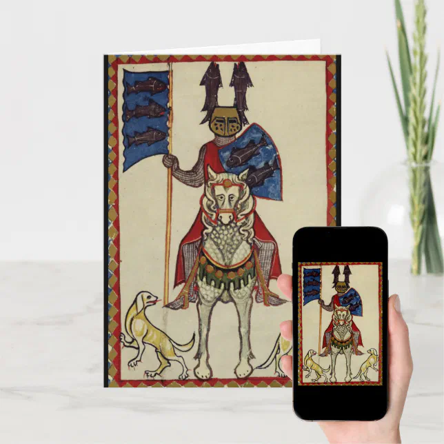 Medieval Knight Facing Forward Card | Zazzle