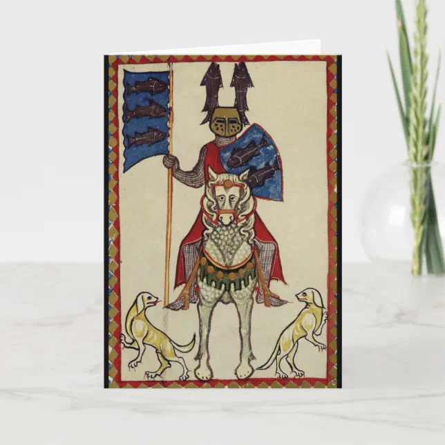 Medieval Knight Facing Forward Card | Zazzle
