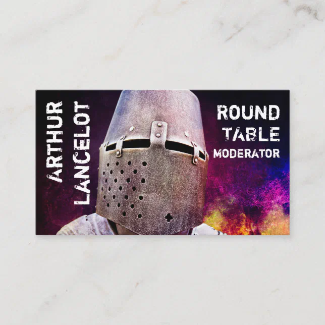 Medieval Knight Funny Customizable Business Card | Zazzle