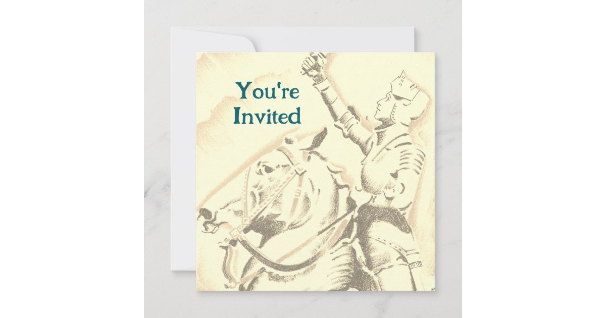 Medieval Knight Invitation | Zazzle