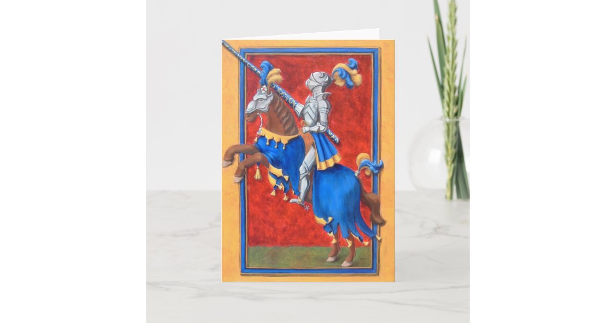 Medieval Knight Jousting Greeting Card | Zazzle.com