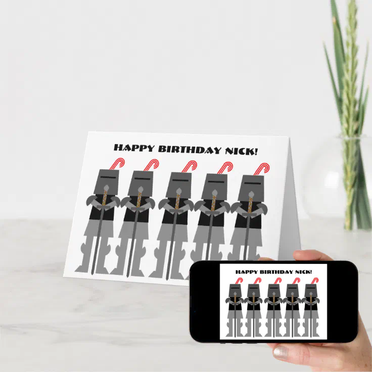 Medieval Knights Birthday Card | Zazzle