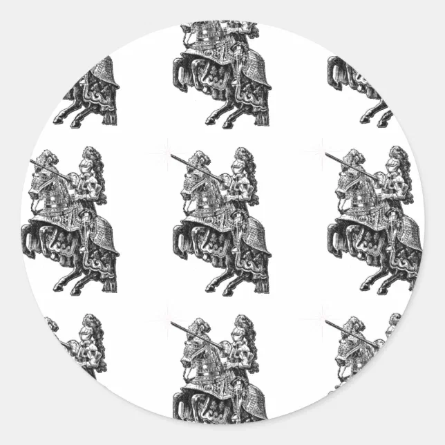 Medieval Knights Knight Pattern Stickers | Zazzle