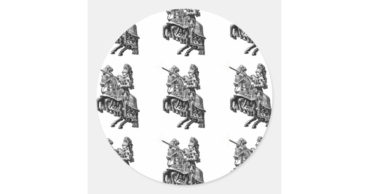Medieval Knights Knight Pattern Stickers | Zazzle