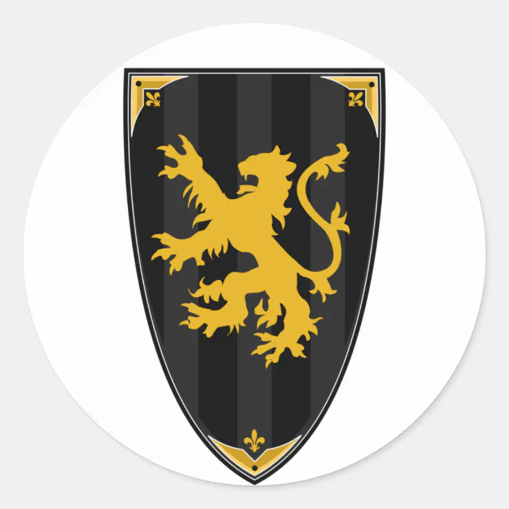 Medieval Knights Shield Sticker | Zazzle