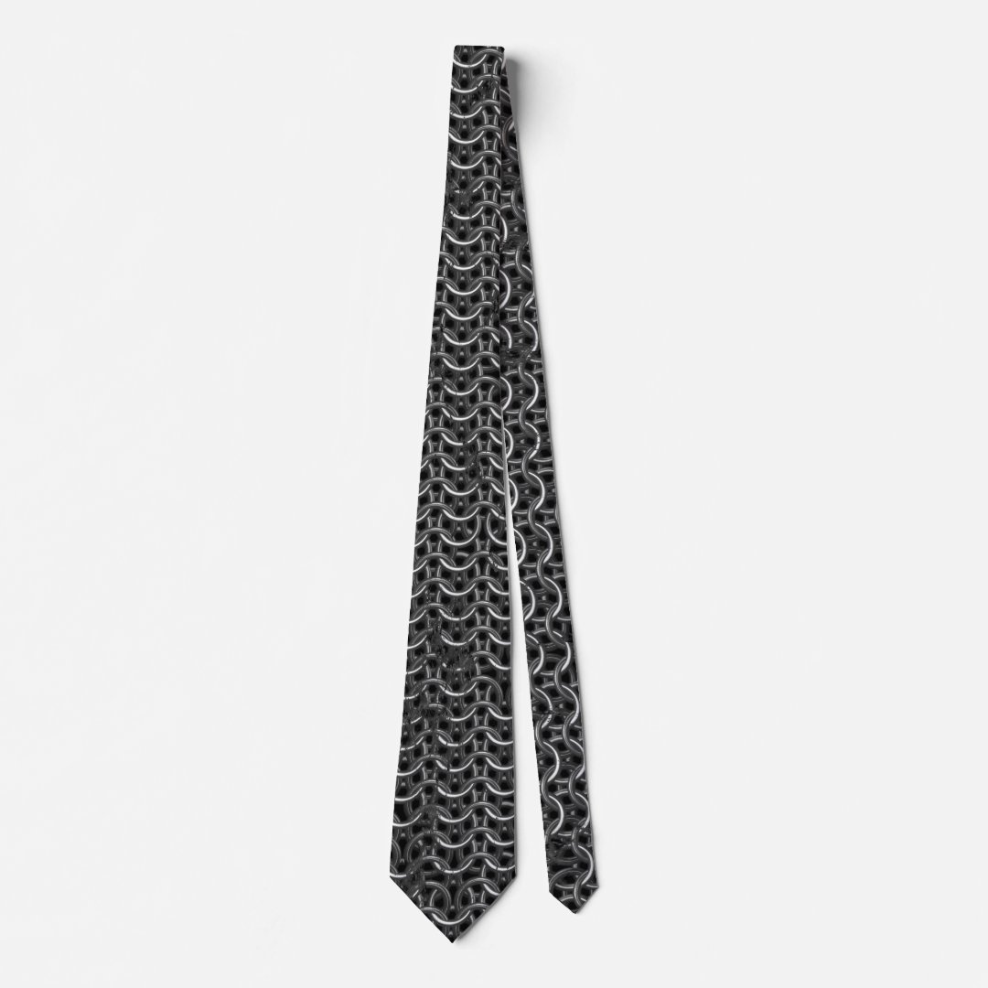 Medieval Knights Templar Chain-Mail effect Neck Tie | Zazzle