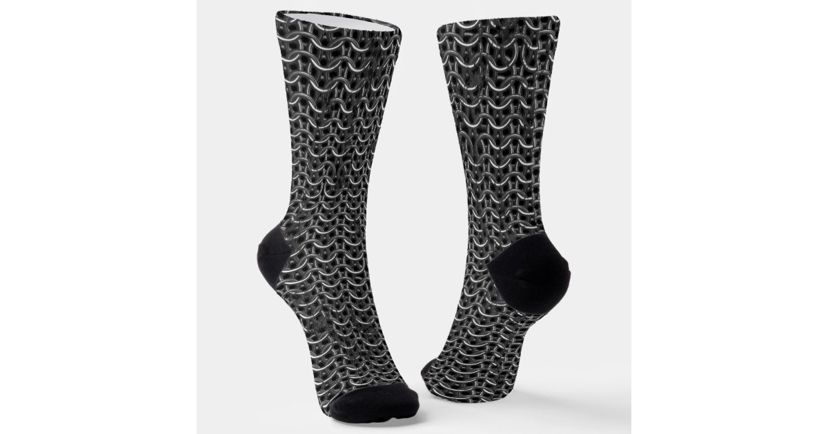 Medieval Knights Templar Chain-Mail effect Socks | Zazzle
