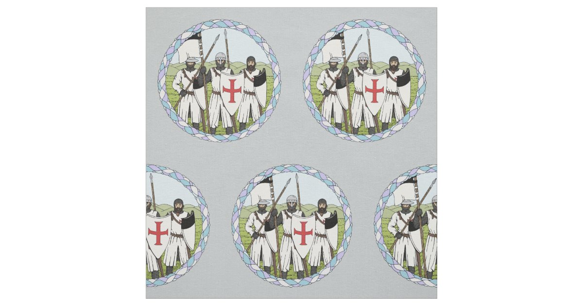 Medieval Knights Templar Fabric | Zazzle