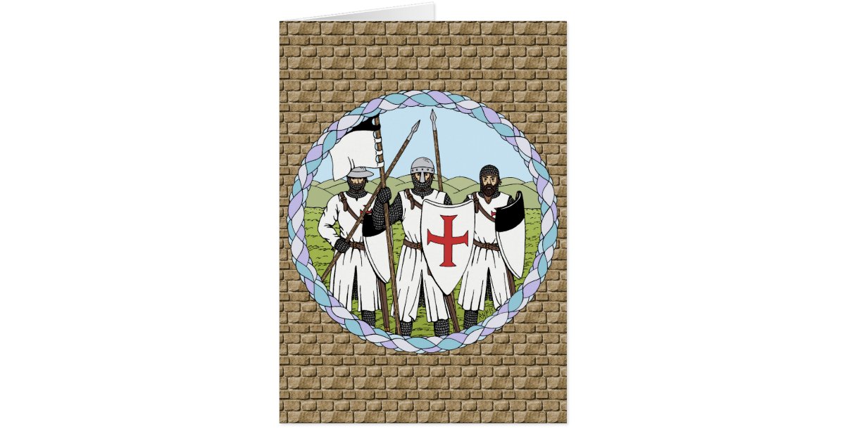 Medieval Knights Templar Greeting Card | Zazzle
