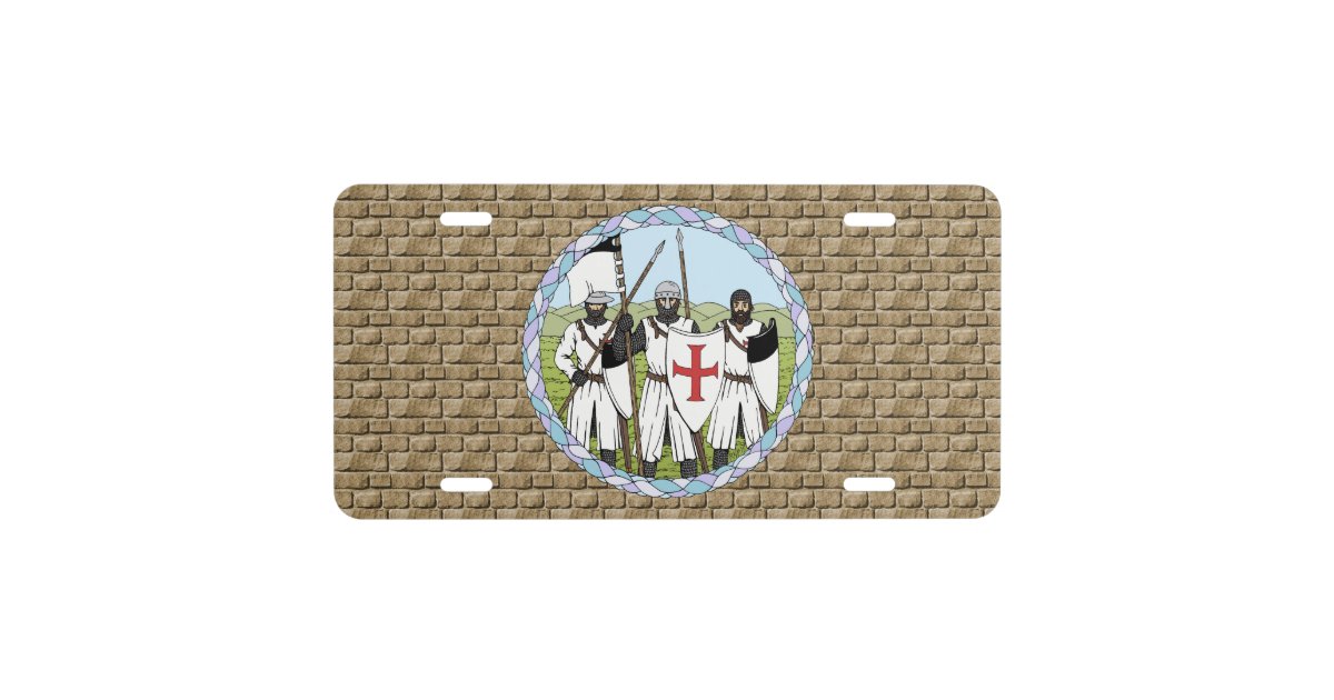 Medieval Knights Templar License Plate | Zazzle