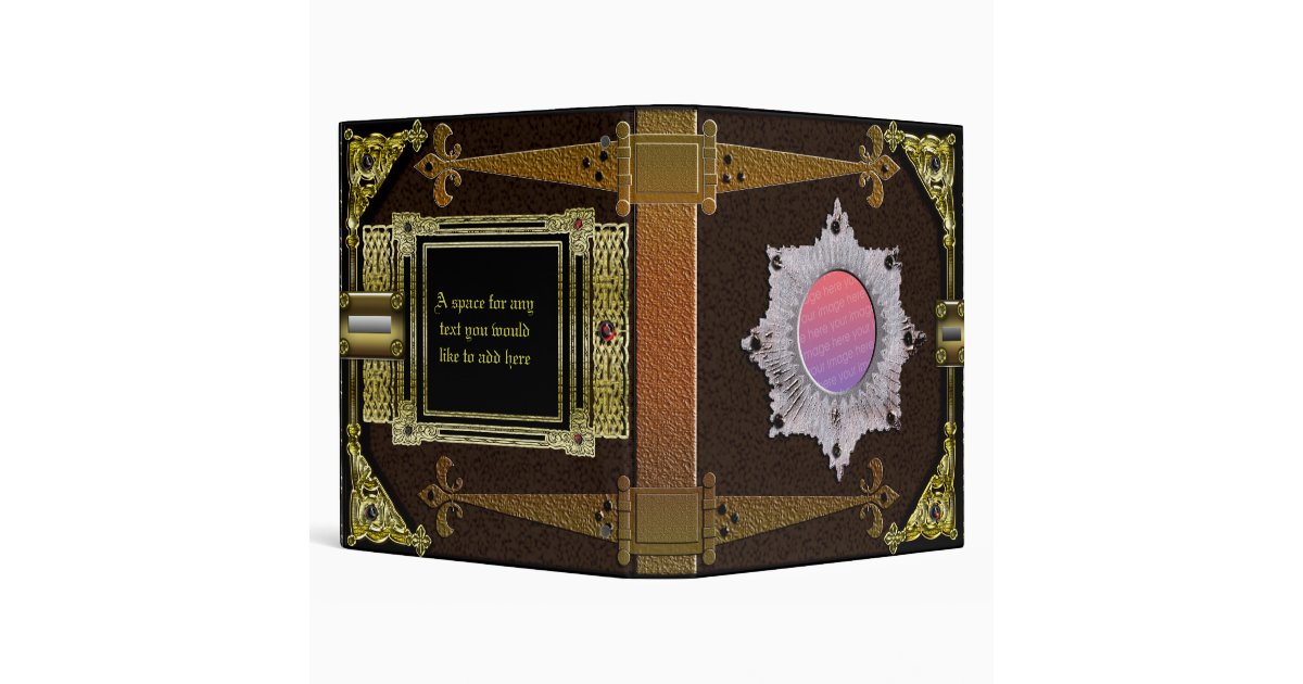 medieval leather tome binder | Zazzle