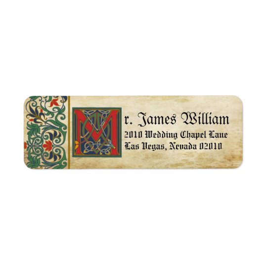 Medieval Manuscript Wedding Label | Zazzle.com