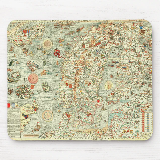 Medieval Map Mousepad | Zazzle