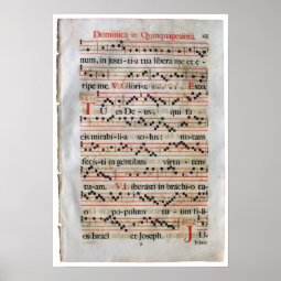 Medieval Music Score Poster | Zazzle