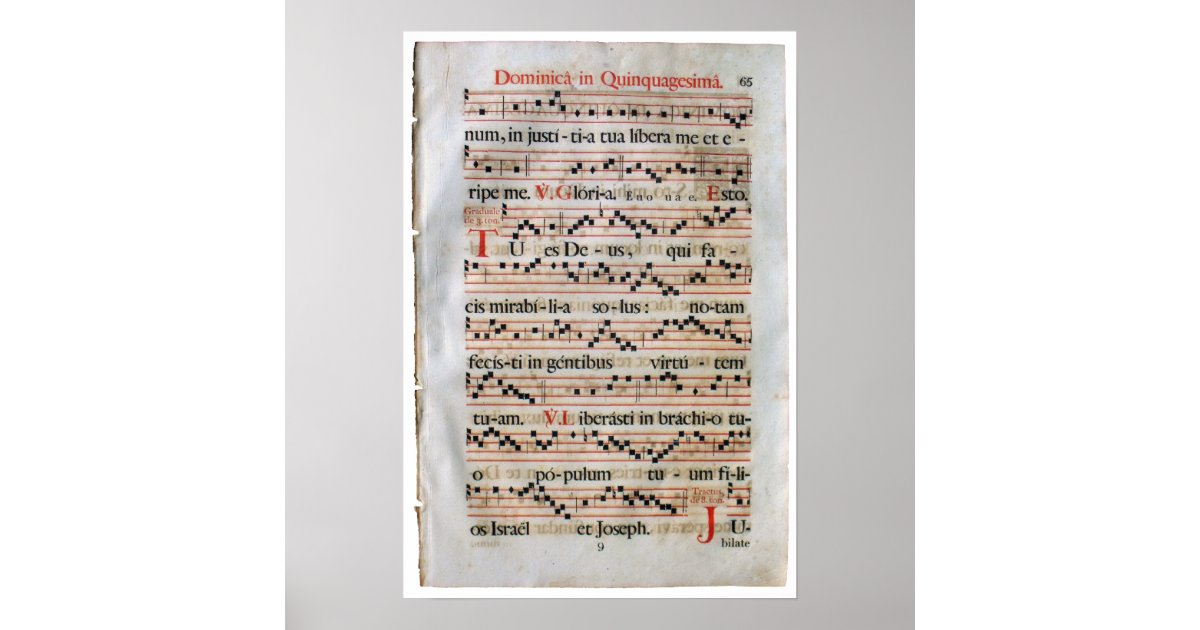 Medieval Music Score Poster | Zazzle