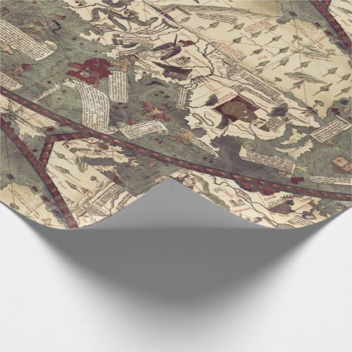Medieval Old Map Wrapping Paper | Zazzle