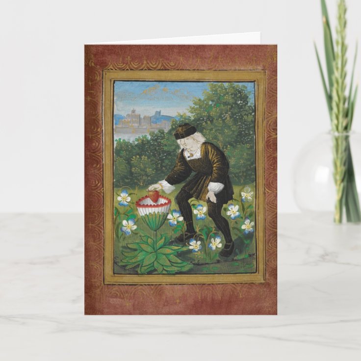 Medieval Painting Valentine Holiday Card | Zazzle