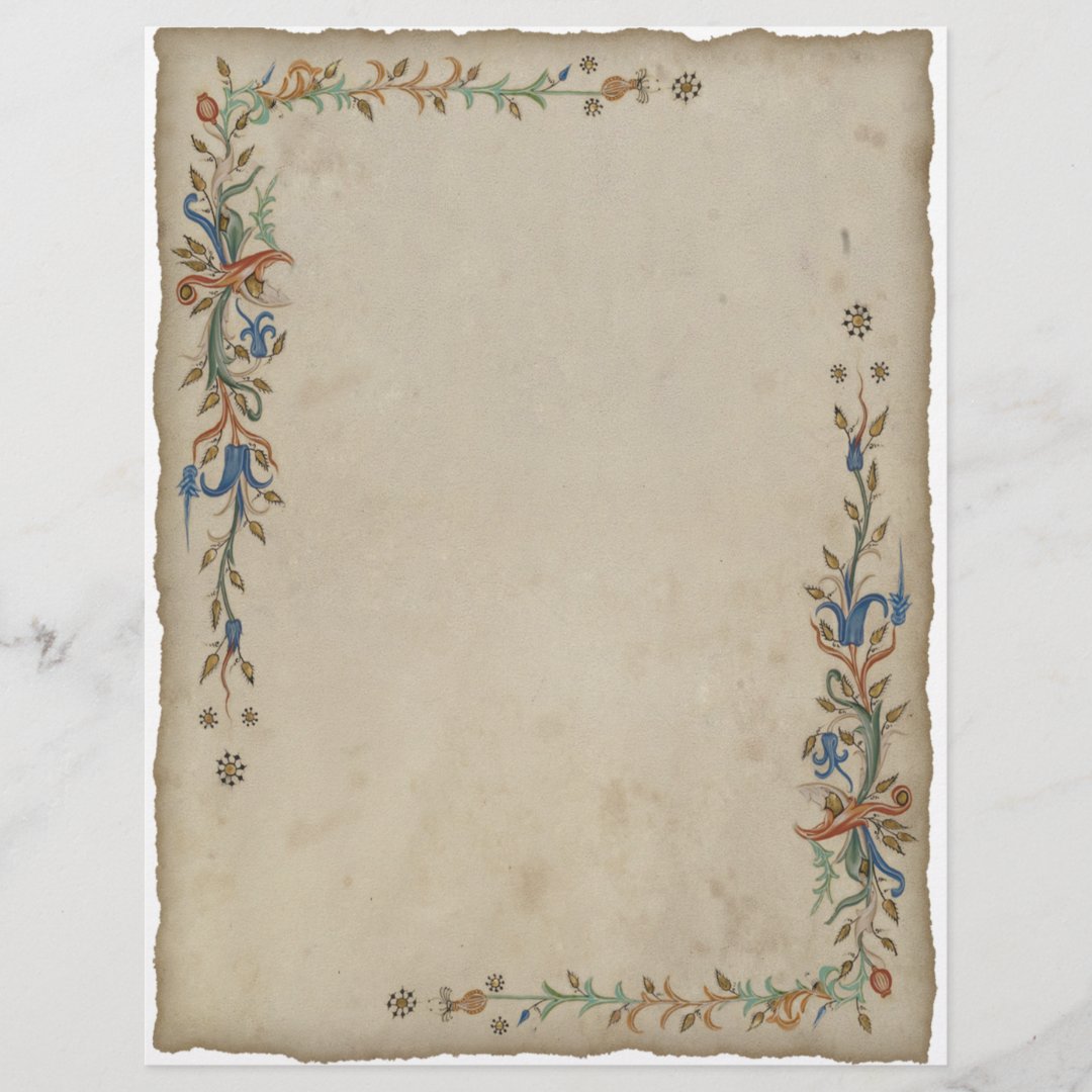 medieval paper letterhead | Zazzle