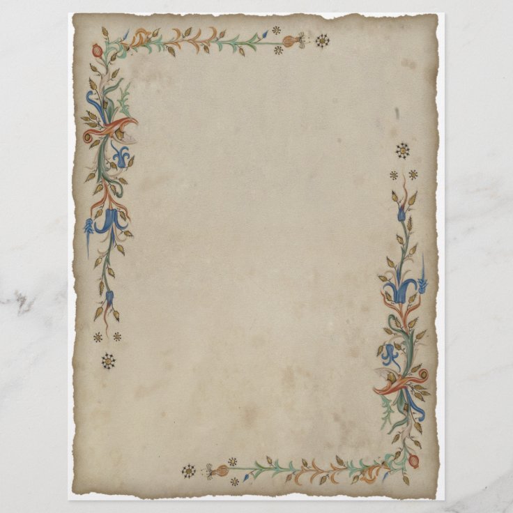 medieval paper letterhead | Zazzle
