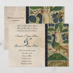 Medieval Pheasant Parchment Wedding Invitation | Zazzle