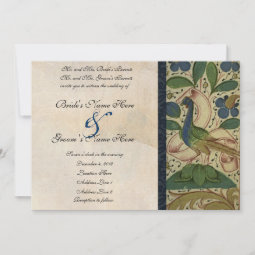 Medieval Pheasant Parchment Wedding Invitation | Zazzle