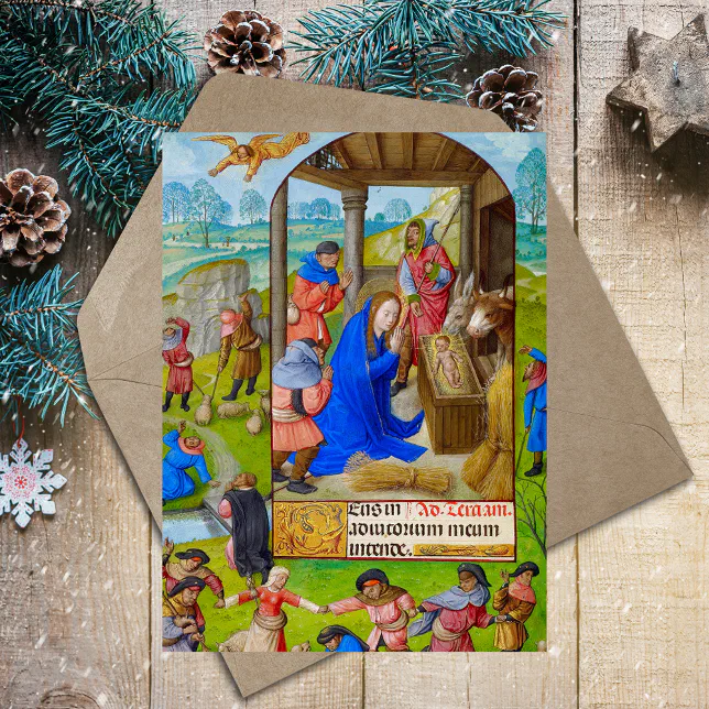 Medieval Religious Christian Christmas Nativity Holiday Postcard | Zazzle