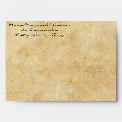 Medieval Renaissance Faux Parchment Wedding Envelope | Zazzle