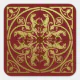 Medieval Renaissance Herald Lion Leopard Metallic Square Sticker | Zazzle