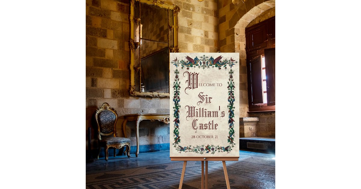 Medieval Renaissance Middle Ages Welcome Sign | Zazzle