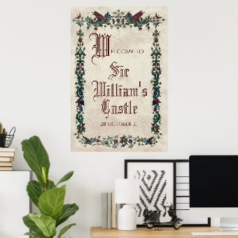 Medieval Renaissance Middle Ages Welcome Sign | Zazzle
