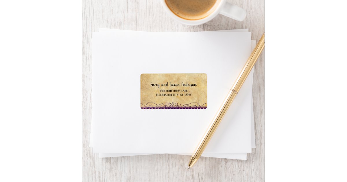 Medieval Renaissance Plum Large Shipping Labels | Zazzle