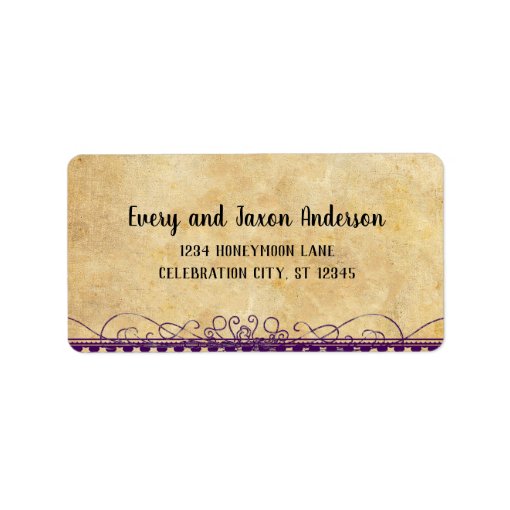 Medieval Renaissance Plum Large Shipping Labels | Zazzle