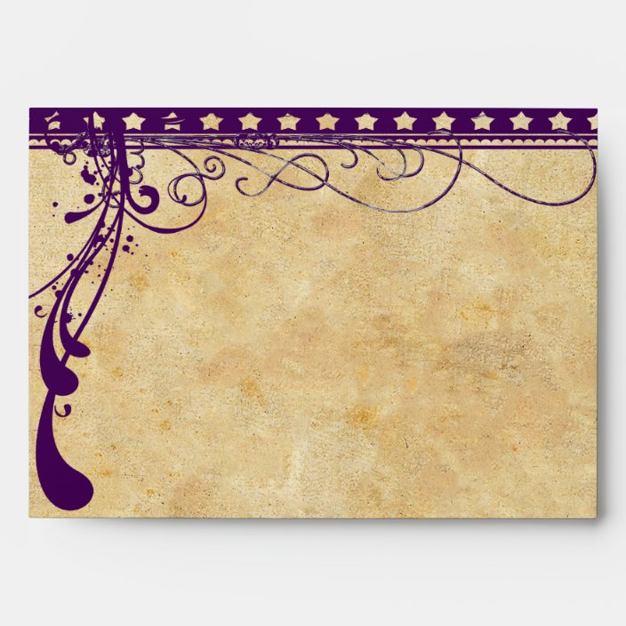 Medieval Renaissance Ultra Violet Purple Wedding Envelope | Zazzle.com