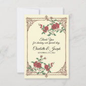 Medieval Romantic Wedding Thank You Card | Zazzle