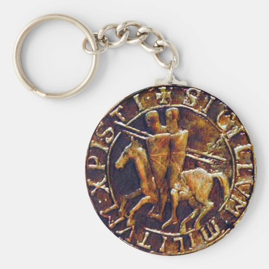 Medieval Seal of the Knights Templar Keychain | Zazzle.com