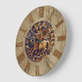 Medieval Seal of the Knights Templar Large Clock | Zazzle